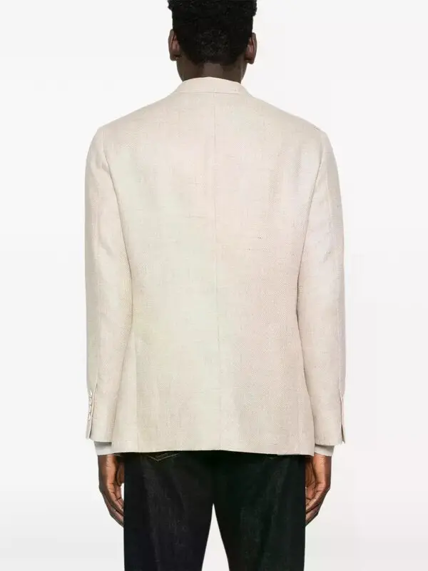 Brunello Cucinelli Buttoned Flap-pocket Blazer - Neutrals