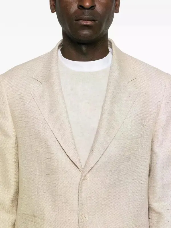 Brunello Cucinelli Buttoned Flap-pocket Blazer - Neutrals