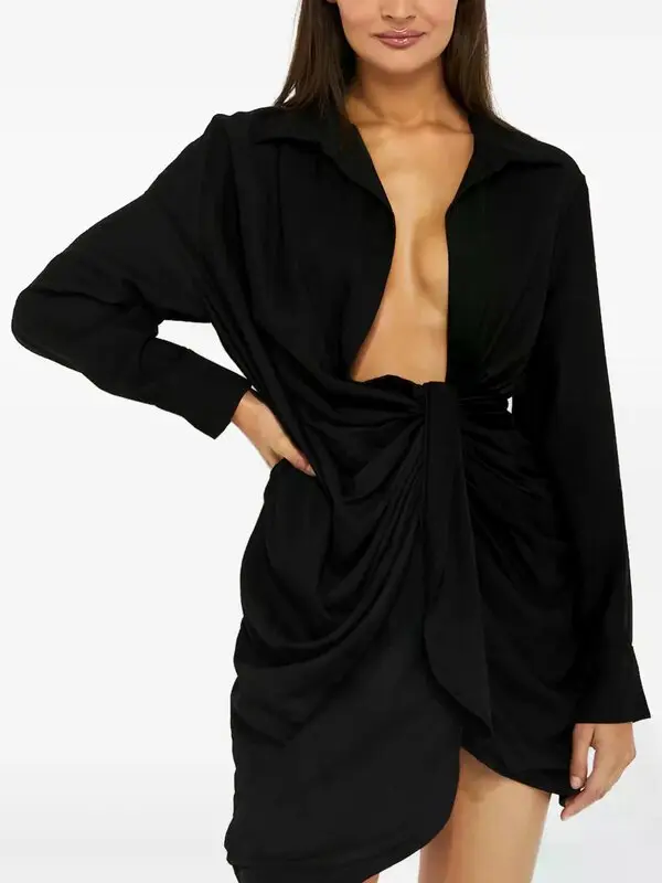 Jacquemus Draped Asymmetric Mini Dress