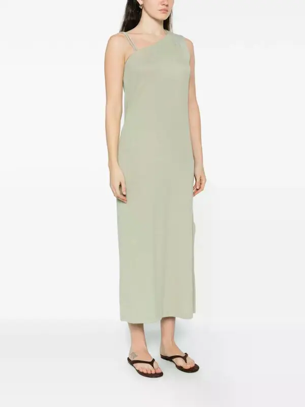 PANICALE Embellished One-shoulder Midi Dress - Green
