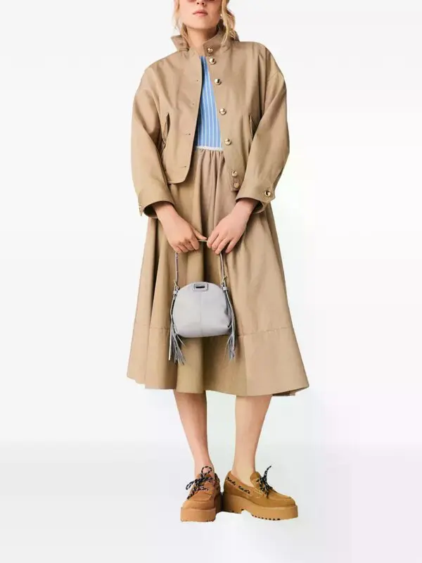 Maje Cotton Bomber Jacket - Neutrals