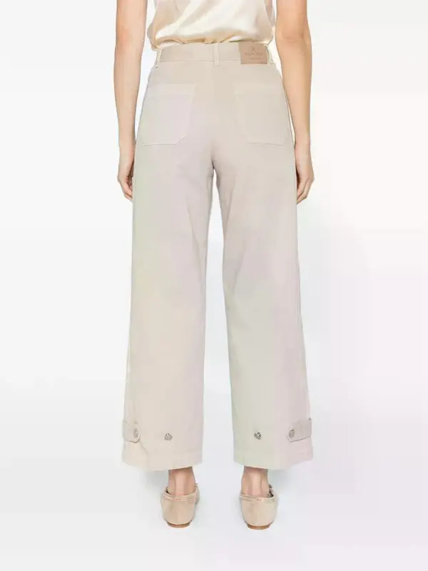 PANICALE Buttoned Wide Leg Jeans - Neutrals