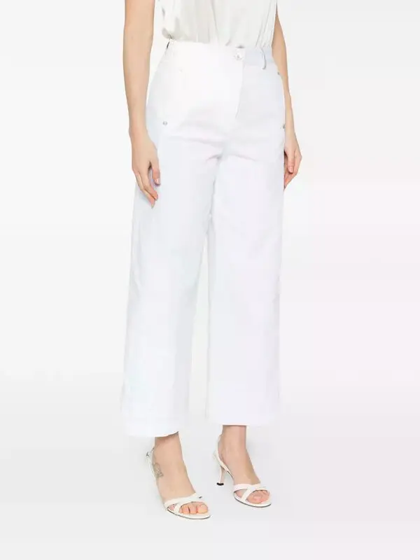 PANICALE Button Detailed Cropped Jeans