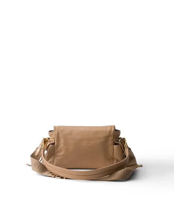 Prada Explore Medium Nappa Leather Shoulder Bag - Neutral