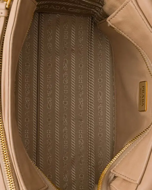 Prada Explore Medium Nappa Leather Shoulder Bag - Neutral