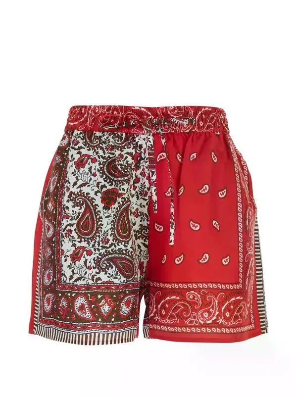 P.a.r.o.s.h Paisley-print Drawstring Shorts - Red