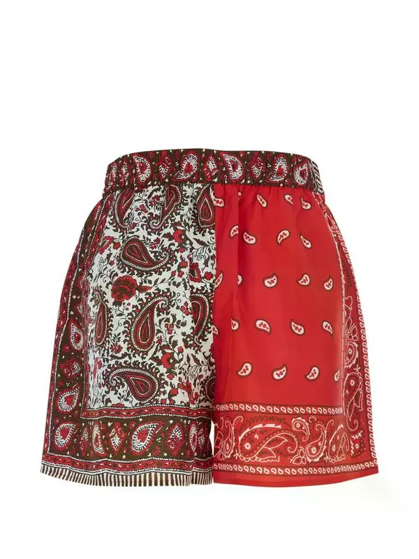 P.a.r.o.s.h Paisley-print Drawstring Shorts - Red