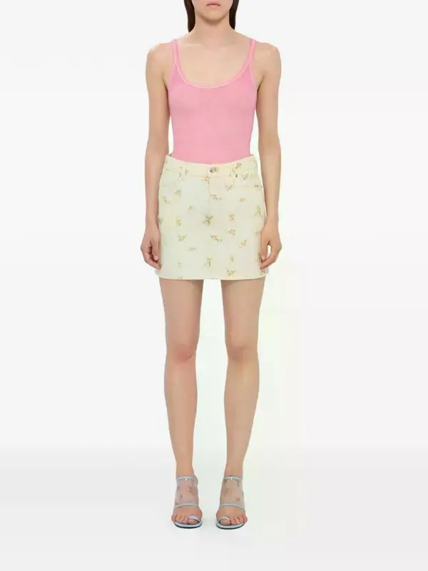 MSGM Floral-print Mini Skirt