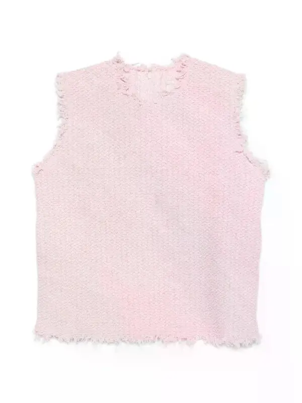 JIL SANDER Frayed Sleeveless Top