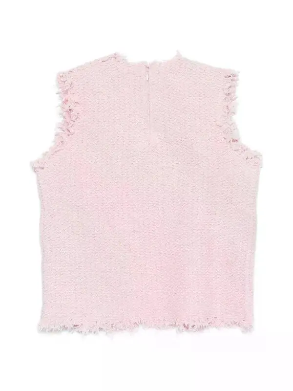 JIL SANDER Frayed Sleeveless Top