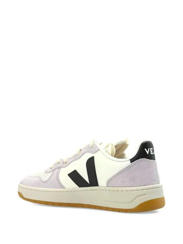 VEJA V-10 Panelled Sneakers - White