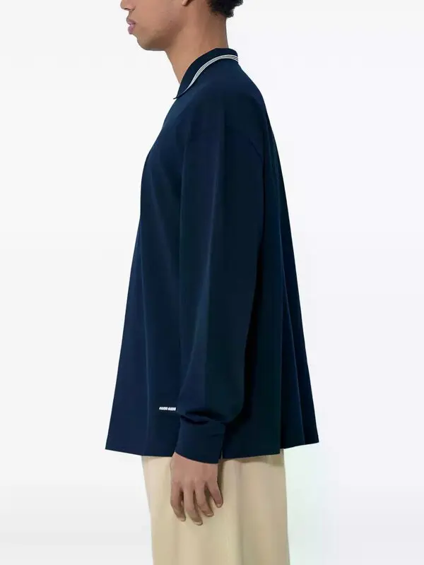 Miu Miu Half-zip Ribbed Collar Polo Shirt