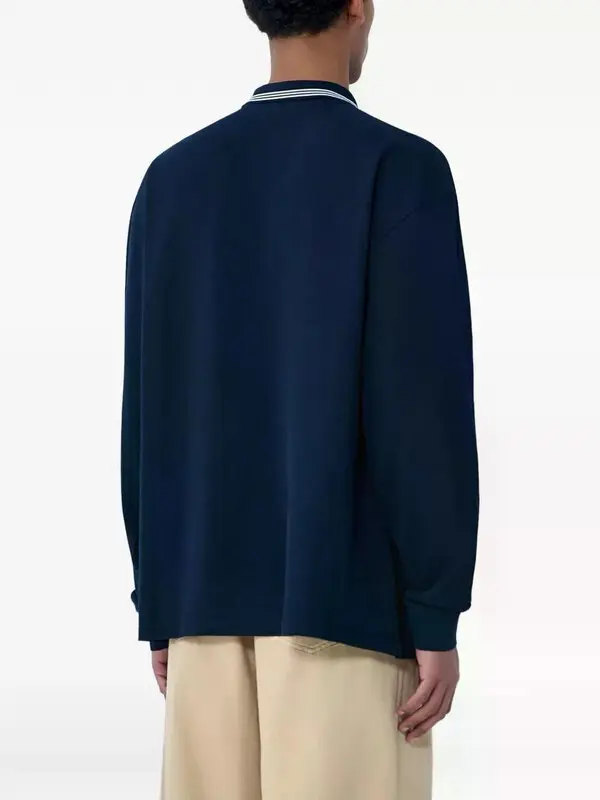 Miu Miu Half-zip Ribbed Collar Polo Shirt