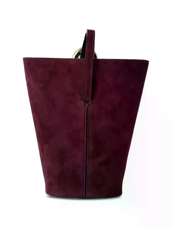 Chloé Sculptural Handle Suede Clutch