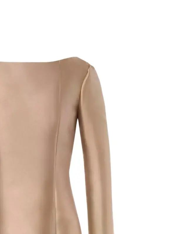 Alberta Ferretti Long-sleeve Evening Dress