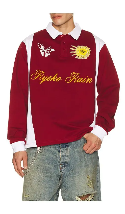 RYOKO RAIN Rugby Long Sleeve Polo