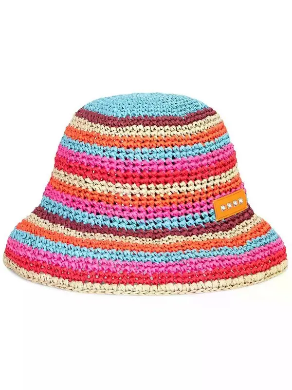 Etro Crochet Striped Bucket Hat - Multicolour