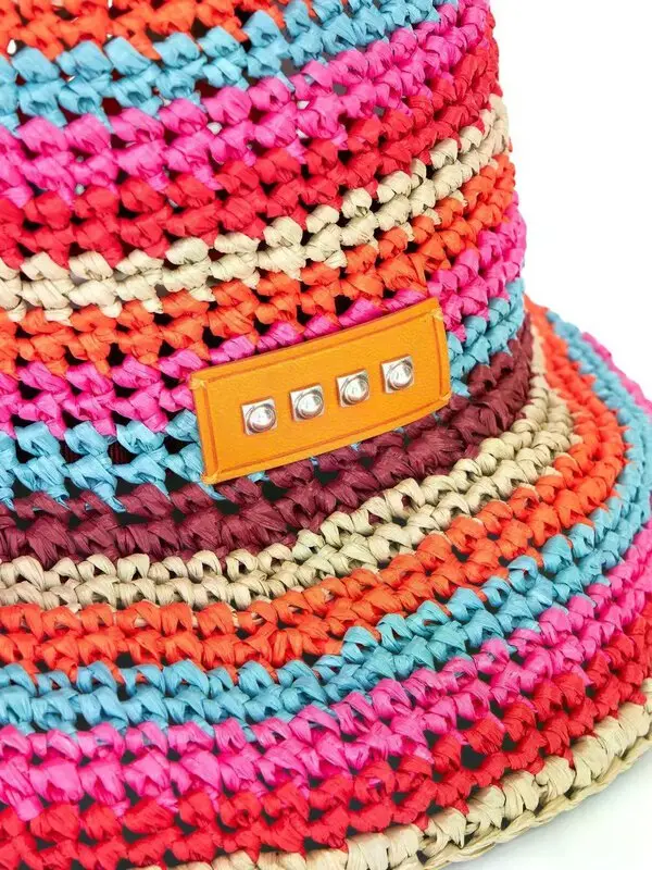 Etro Crochet Striped Bucket Hat