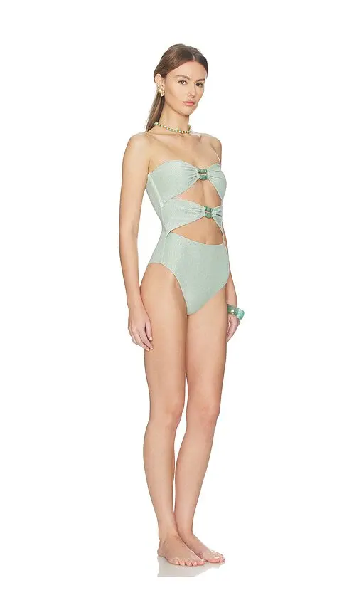 Devon Windsor Amii Lurex One Piece - Spearmint