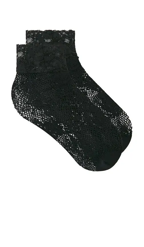 LOVERS AND FRIENDS Elsie Lace Sock - Black
