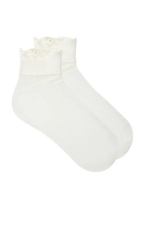 LOVERS AND FRIENDS Millie Sheer Ankle Socks - White
