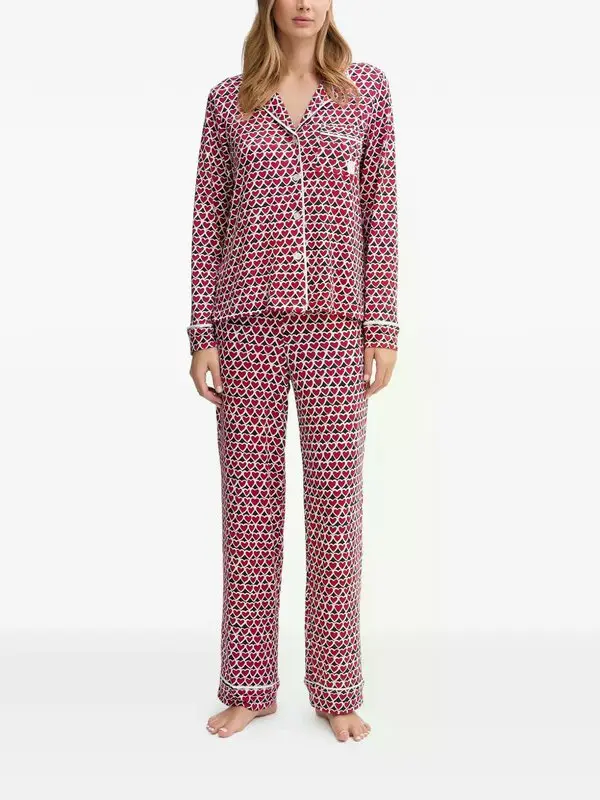 Dkny Heart-print Pyjama Set - Red