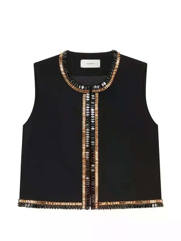 Malìparmi Beaded Vest - Black
