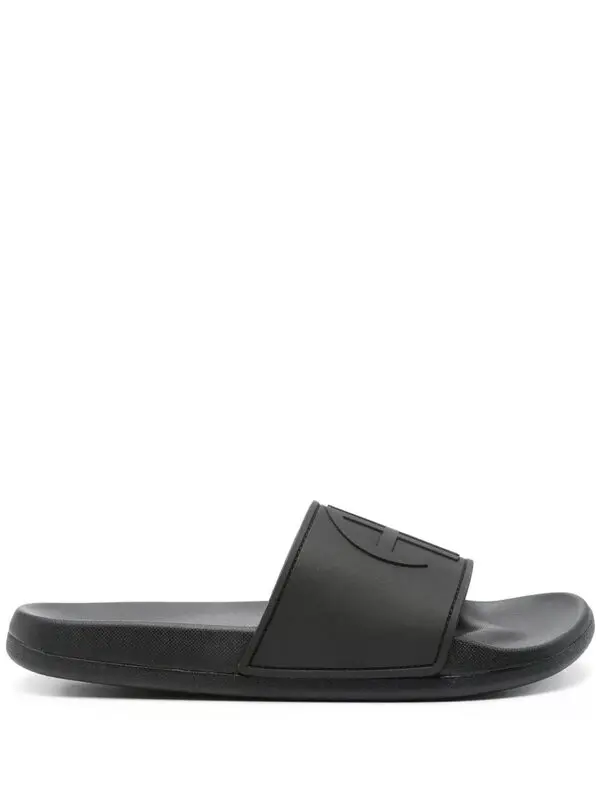 ANINE BING Logo-embossed Slides - Black