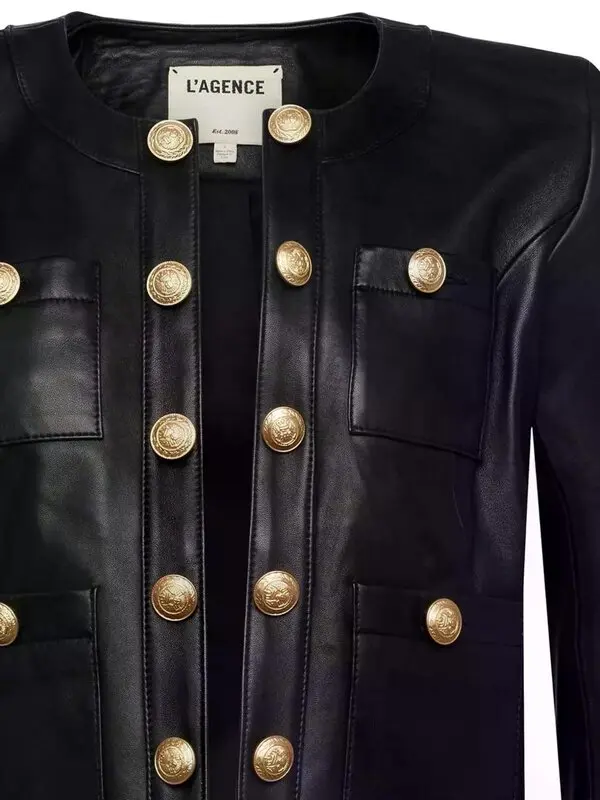L'Agence Buttoned Patch-pocket Jacket