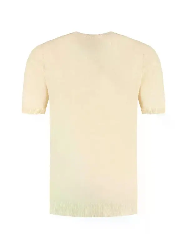 LARDINI Short-sleeve Fine Knit Sweater