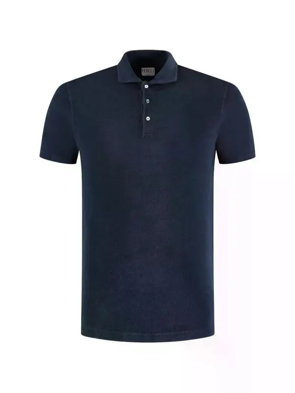 Fedeli Buttoned Polo Shirt - Blue