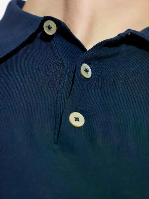 Eleventy Buttoned Long-sleeved Polo Shirt