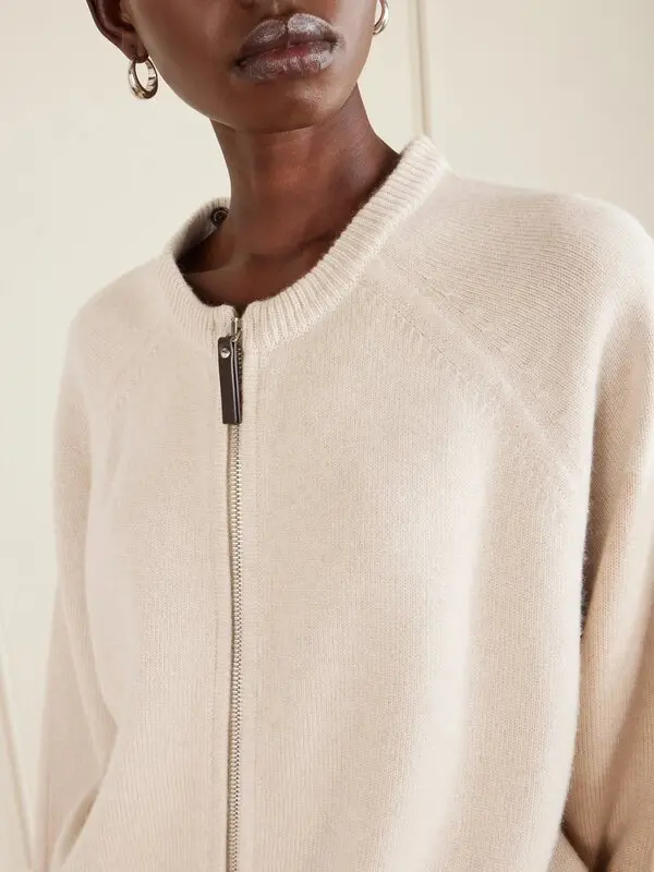 Brandon Maxwell Conrad Leather-trimmed Recycled Cashmere Jacket