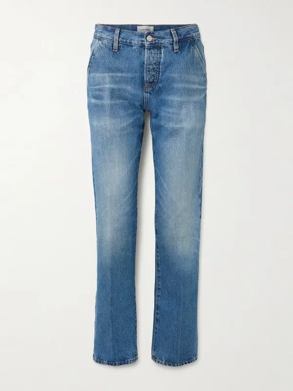 FRAME The Drop Mid-rise Straight-leg Jeans