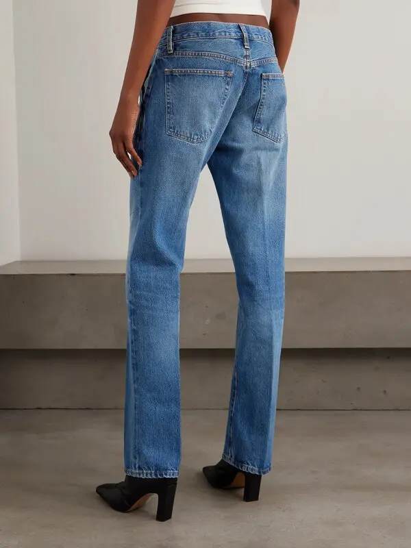FRAME The Drop Mid-rise Straight-leg Jeans