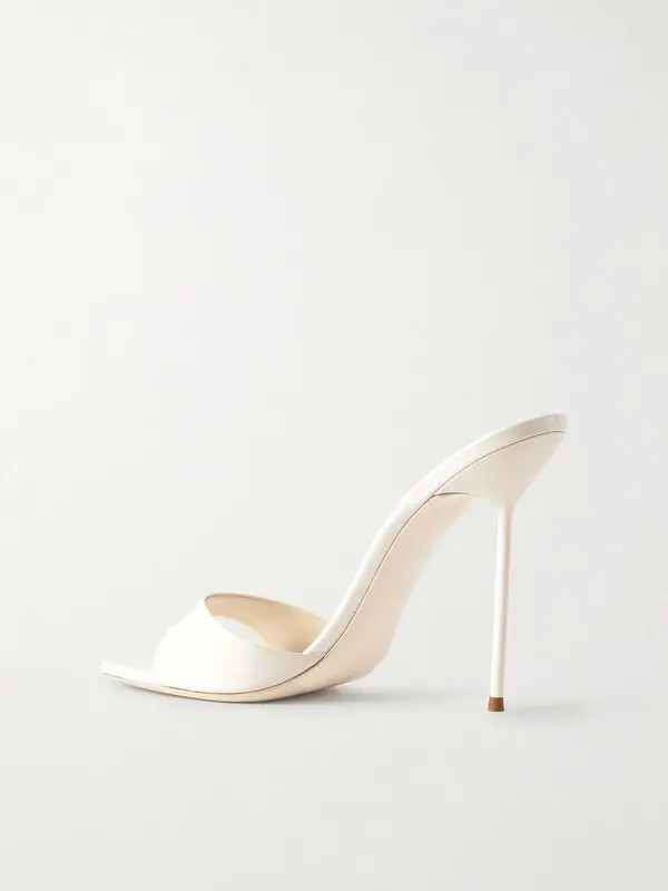 Paris Texas Lidia 105 Patent-leather Mules - Neutrals