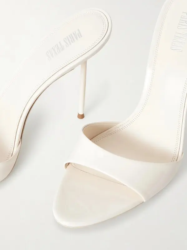 Paris Texas Lidia 105 Patent-leather Mules - Neutrals