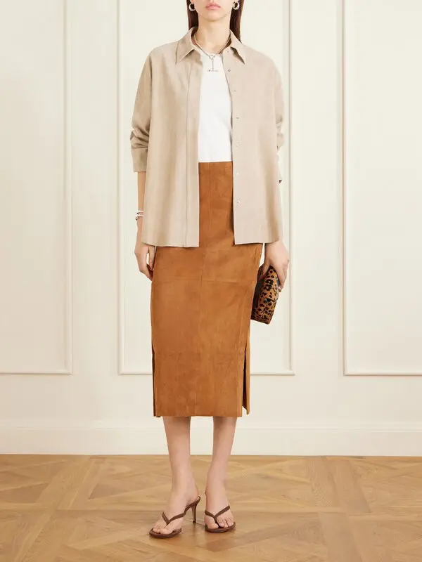 Stouls Simone Suede Shirt - Neutrals