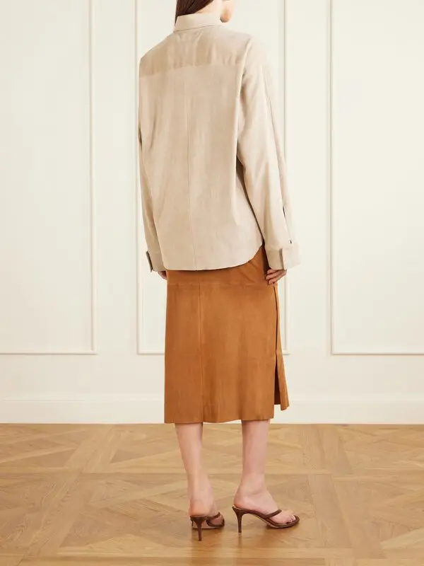Stouls Simone Suede Shirt - Neutrals