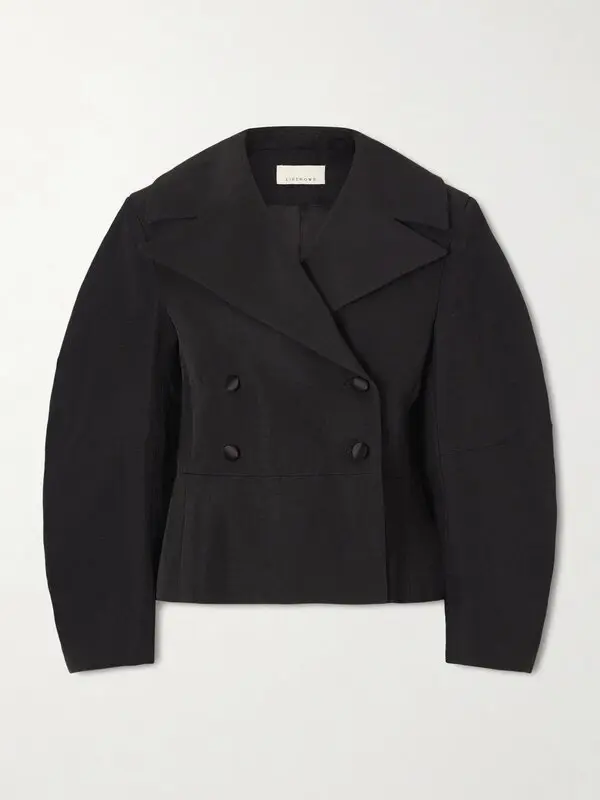 LIBEROWE Jiani Double-breasted Woven Blazer - Black