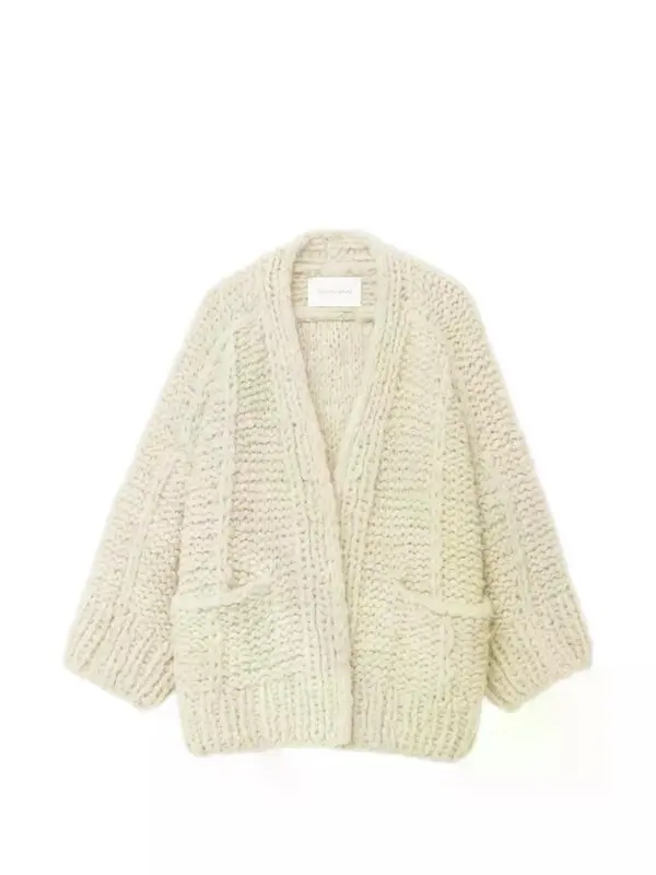 Iris Von Arnim Junia Cable-knit Cardigan