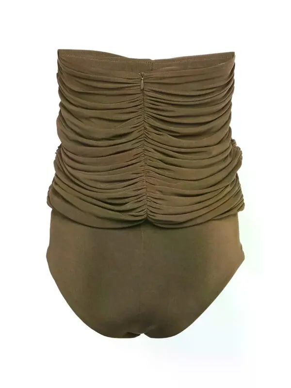 CHATS BY C.DAM Jersey Ruche Bodysuit
