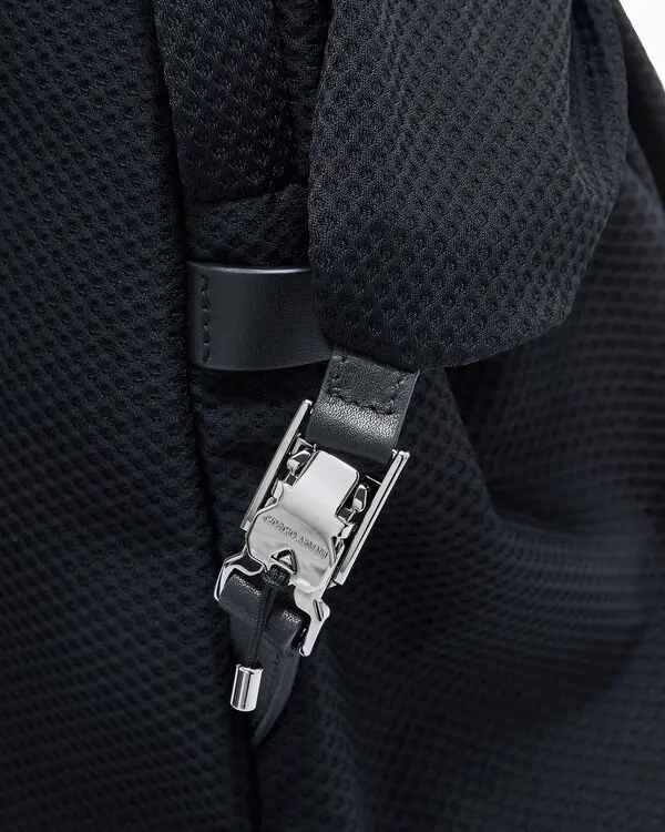 Giorgio Armani Mesh And Leather Backpack