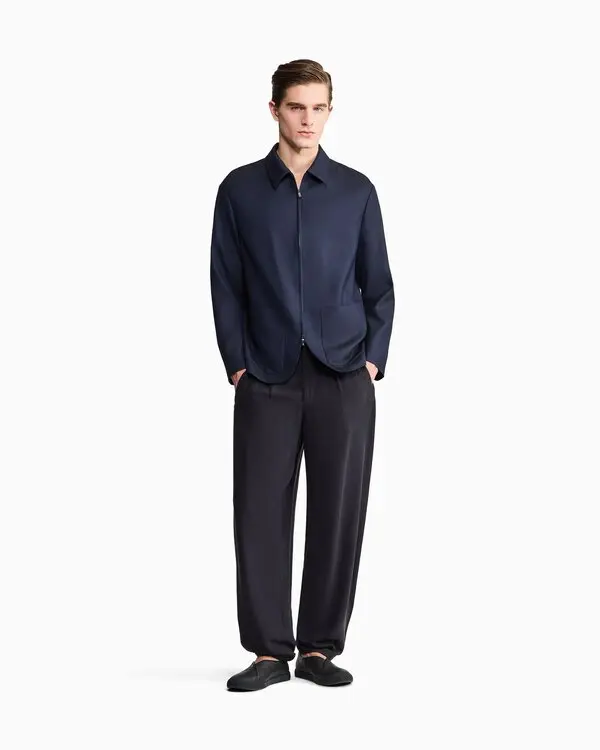 Giorgio Armani Chevron Wool And Cashmere Jacket
