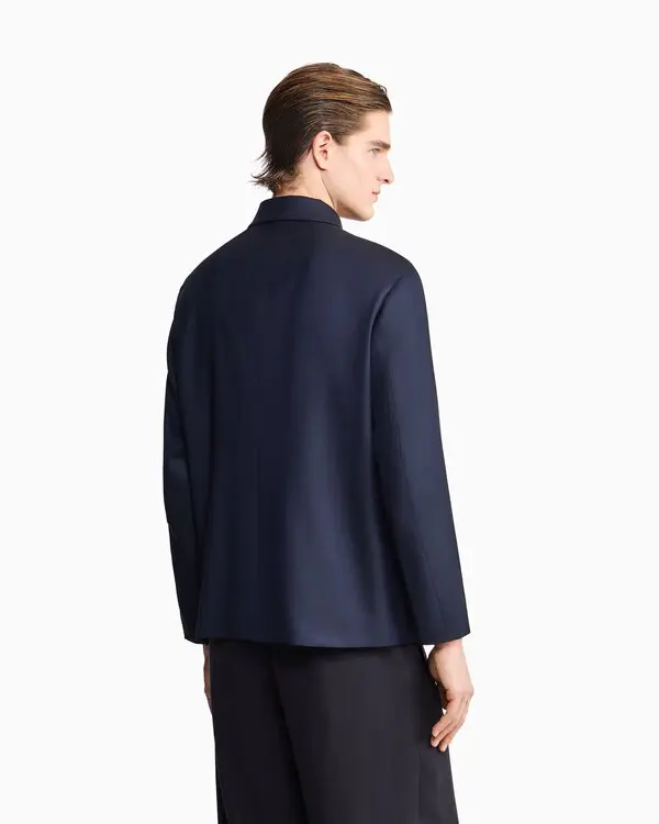 Giorgio Armani Chevron Wool And Cashmere Jacket