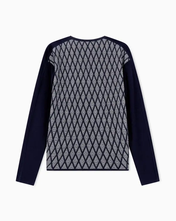 Giorgio Armani Virgin Wool And Cashmere Jacquard Jumper