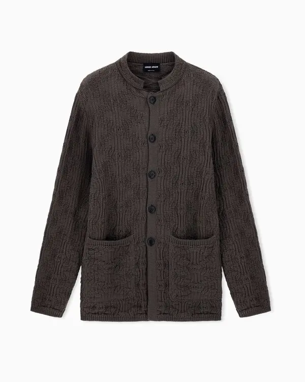 Giorgio Armani Cotton Blend Cardigan Jacket