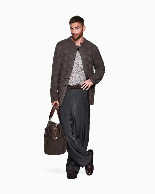 Giorgio Armani Cotton Blend Cardigan Jacket