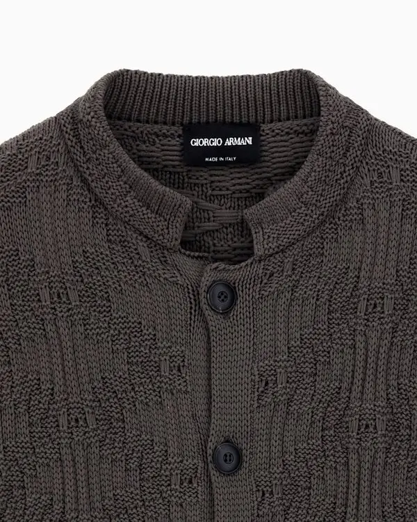 Giorgio Armani Cotton Blend Cardigan Jacket