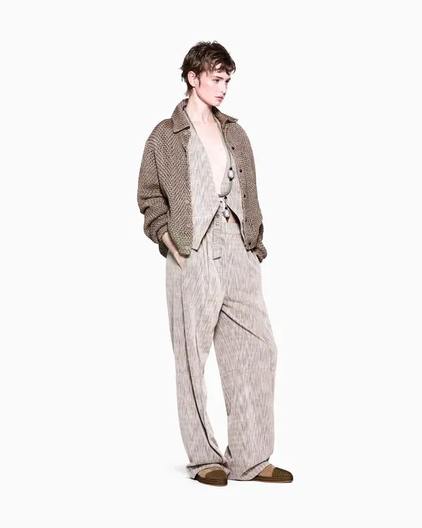 Giorgio Armani Woven Lambskin Suede Blouson
